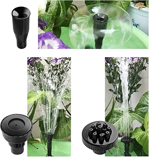 Saim Fountain Nozzle Kit,Water Fountain Spray Head Kit for Garden, Set of 8 pieces, Large