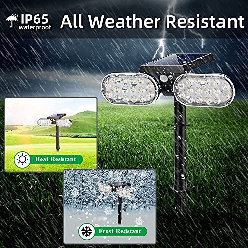 ZFWDSY Solar Spot Lights Outdoor,32 LEDs Landscape Spotlights,Solar Powered Pendant Wall Lights with 2 Modes 2 Adjustable Headlights,Solar Garden Folding Lights for Yard Porch 2 Pack