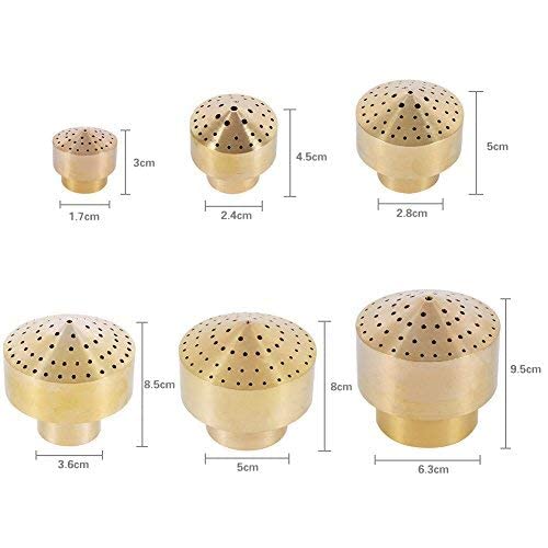 Water Nozzle, Brass Column Fireworks Water Fountain Nozzle Garden Pond Sprinkler Spray Head for Garden Pond Brass Cluster Water Fountain Nozzle Spray Pond Sprinkler Qaste Oil Nozzle