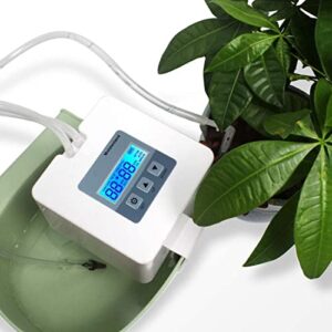 upgraded diy automatic drip irrigation kit, 15 potted houseplants support, indoor watering system for plants, with digital programmable water timer