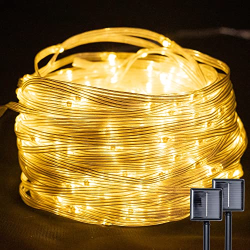 Barzee Solar String Lights Outdoor Waterproof,2-Pack Total 480LED 160Ft,8 Modes Twinkle Solar Fairy Lights Outdoor Waterproof for Patio Yard Tree Wedding Party Christmas Home Decoration