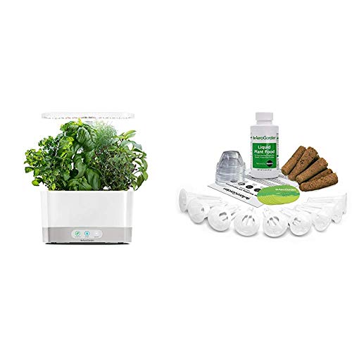 AeroGarden Harvest with Gourmet Herb Seed Pod Kit - Hydroponic Indoor Garden, White & Grow Anything Seed Pod Kit for Hydroponic Indoor Garden, 9-Pod