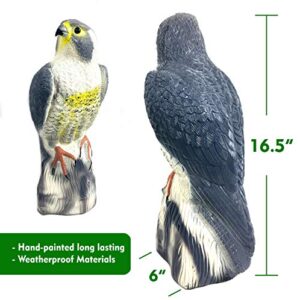 GIFTEXPRESS 16.5" Scarecrow Eagle Fake Hawk Decoy Statue, Pest Repellent, Bird Control, Garden Protectors, Outdoor Falcon Garden Décor, Eagle Repeller