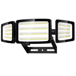 onforu 55w led flood light outdoor with bracket, 55w 5500lm exterior flood light, ip65 waterproof outdoor area lighting, 6500k daylight white floodlight for yard truck garden street parking lot