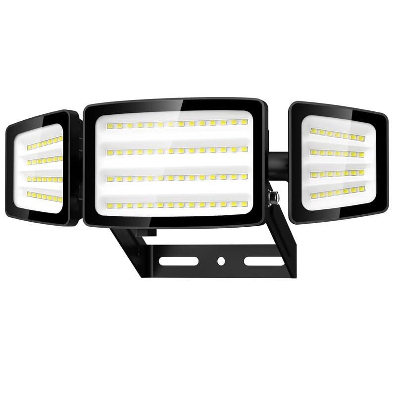 Onforu 55W LED Flood Light Outdoor with Bracket, 55W 5500LM Exterior Flood Light, IP65 Waterproof Outdoor Area Lighting, 6500K Daylight White Floodlight for Yard Truck Garden Street Parking Lot