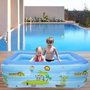 A2B Inflatable Pool Large Outdoor Swimming Pool Printing Paddling Pool for Kids 3-Layers Inflatable Swimming Pool for Backyard Garden Summer Water Party (82.6 x 55 x 25.5 inch) A2B(Printed 1.8m)