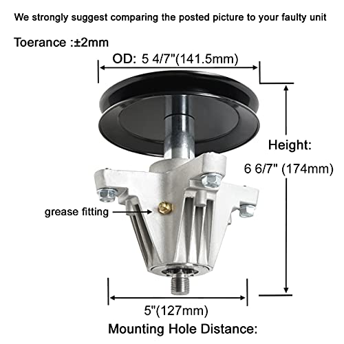 q&p Outdoor Power 618-06991 Fits MTD Most 200 and 700 Series mowers with 42" Deck Outdoor Power Spindle Assembly Bracket Replaces MTD 618-06991 with Mounting Screws