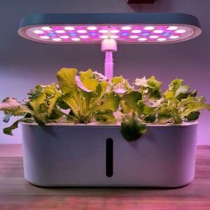 DEAR CARBON Hydroponics Growing System 8 Pots, Indoor Garden with LED Grow Light, Upgrated Lens, Plants Germination Kit, Adjustable Height to 22"