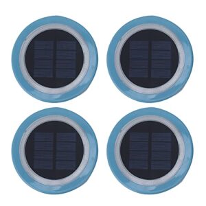 tomotato 4 pcs solar floating lights, waterproof solar floating pool led lights color changing solar lights for swimming pool pond spa hot tub garden