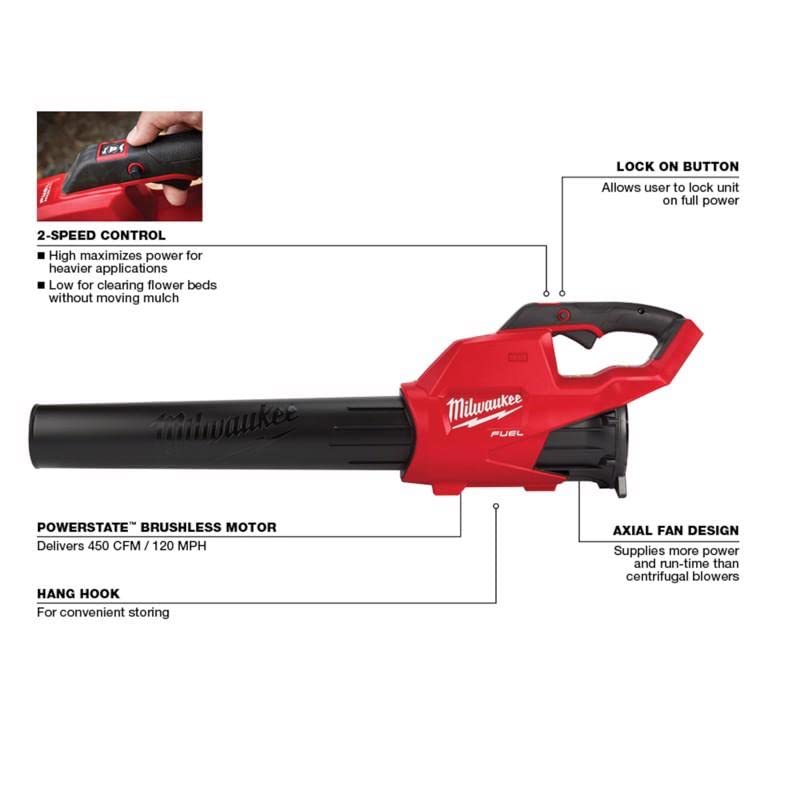 Milwaukee M18 Fuel 18-Volt Lithium-Ion Brushless Cordless Quik-LOK String Trimmer/Blower Combo Kit with Battery & Charger (2-Tool) 3000-21