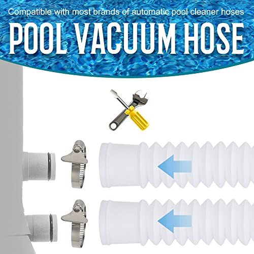 Pool Hose,1.25Inches Diameter Replacement Hose(2Pcs 59"length),Pool Filter Replacement Hose Compatible with filter Pump 330 GPH, 530 GPH, and 1000 GPH.(Upgraded)