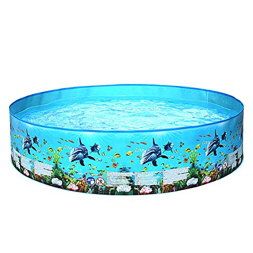 ZHKGANG Home Family Pool Children's Garden Water Swimming Pool Without Tube Plastic Ocean Round Outdoor Pool,Blue-18338cm