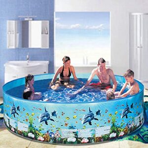 ZHKGANG Home Family Pool Children's Garden Water Swimming Pool Without Tube Plastic Ocean Round Outdoor Pool,Blue-18338cm