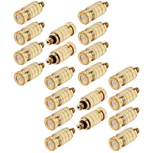 lpraer 20 pcs high pressure brass misting nozzles 0.016″ orifice (0.4mm) 10/24 unc thread mister nozzle replacement for garden, greenhouse irrigation