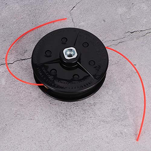 Nut-Type Black Trimmer Head, Sturdy Durable Grass Trimmer Head Replacement Garden Strimmer Lawn Mover Accessory