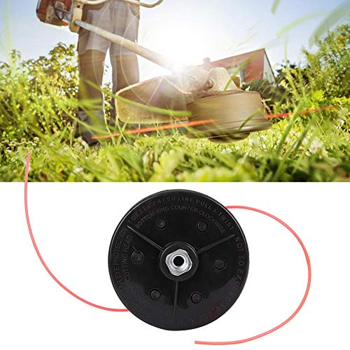 Nut-Type Black Trimmer Head, Sturdy Durable Grass Trimmer Head Replacement Garden Strimmer Lawn Mover Accessory