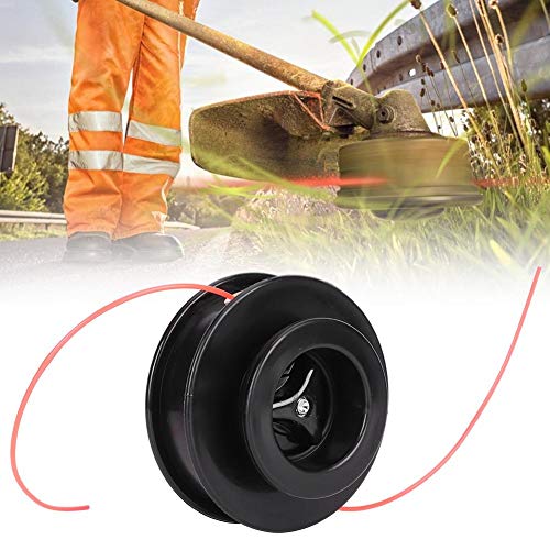 Nut-Type Black Trimmer Head, Sturdy Durable Grass Trimmer Head Replacement Garden Strimmer Lawn Mover Accessory