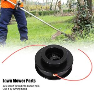 Nut-Type Black Trimmer Head, Sturdy Durable Grass Trimmer Head Replacement Garden Strimmer Lawn Mover Accessory