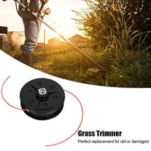 Nut-Type Black Trimmer Head, Sturdy Durable Grass Trimmer Head Replacement Garden Strimmer Lawn Mover Accessory