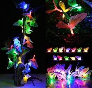 jindaaudio solar butterfly lights outdoor, solar powered string lights, led butterfly string lights, solar lights outdoor butterfly garden, butterflies solar lights outdoor with led waterproof