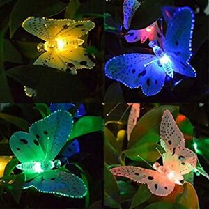 jindaaudio Solar Butterfly Lights Outdoor, Solar Powered String Lights, Led Butterfly String Lights, Solar Lights Outdoor Butterfly Garden, Butterflies Solar Lights Outdoor with Led Waterproof