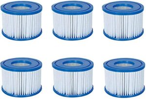 volca spares hot tub filter cartridge size vi for bestway, lay-z-spa, coleman saluspa 90352e 58323, 6 pack