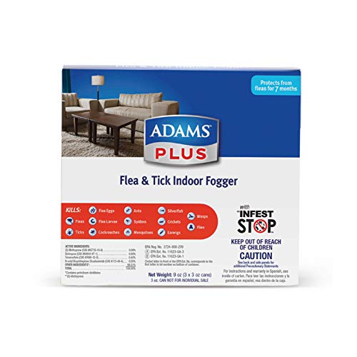 Adams Plus Flea Control Indoor Fogger, 3 Ounce, 3 Pack