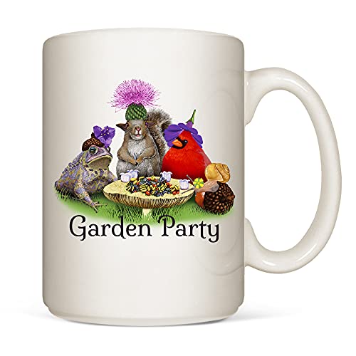 Garden Party Mug, White - 15 oz