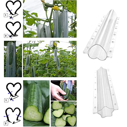 Yardwe Cucumber Shaping Molds, 10PCS Garden Vegetable Growth Forming Mould, Pentagram- Shaped Mold and Heart- Shaped Cucumber Fruit Shaping Molds Tool