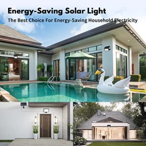 Solar Outdoor Lights with Dusk to Dawn - 48 LED Lights, IP65 Waterproof, 180° Adjustable, 800 Lumens Separable Security Light, Wall Mount Solar Flood Lights for Garden, Pathway, Yard, Patio, Balcony