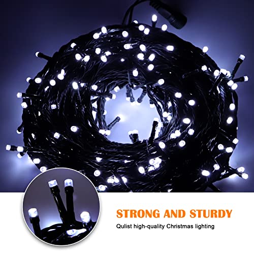 105FT Christmas Lights,300 LED Connectable Twinkle Fairy Indoor Lights String with Remote[8 Modes & Waterproof],Outside Lights for Home Decoration,Christmas Patio Garden Wedding Party(White)