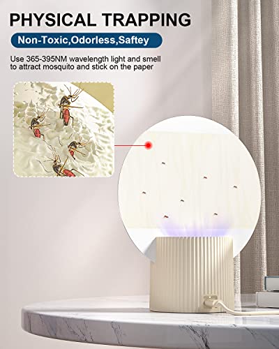 AICase Indoor Insect Trap Catcher with Biting Insect Attractant& Killer for Mosquito,Gnat, Fly Traps, Bug Zappers,Catch Flying Insect Indoors with Sticky Glue, Bug Light