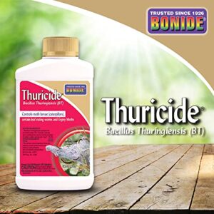 Bonide Thuricide BT Concentrate, 8 oz Ready-to-Mix Solution for Caterpillar, Moth and Worm Control in Lawn and Garden