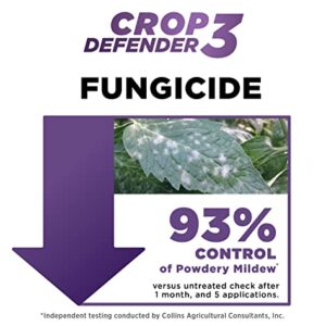 Grower's Ally Crop Defender 3 | Natural, Safe & Organic Insecticide & Fungicide Control for Plants - Powdery Mildew, Spider Mites & Russet Mite Killer – 24 oz Ready-to-Use, OMRI Listed