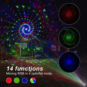 Premium Christmas Outdoor Waterproof Laser Projector Light- Moving RGB 20 Patterns- with RF Remote Control and Timer, Perfect for Lawn, Party, Garden Decoration- Green