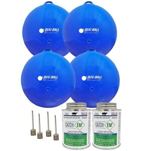 deer fly ball starter kit, 4 pack – odorless eco-friendly biting fly and insect killer with no pesticides or electricity needed, kid and pet safe