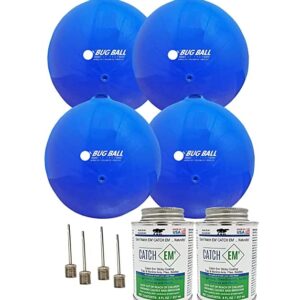 Deer Fly Ball Starter Kit, 4 Pack - Odorless Eco-Friendly Biting Fly and Insect Killer with NO Pesticides or Electricity Needed, Kid and Pet Safe