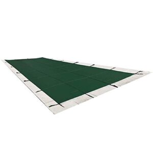 covers mesh – green rectangular winter pool safety, garden swimming pool protection, includes installation hardware (size : 300×800cm/10×26ft)