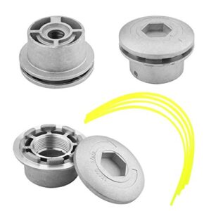 Universal aluminum trimmer head string set garden grass bush bush accessories durable trimmer head adapter kit protective cover repair lawn mower