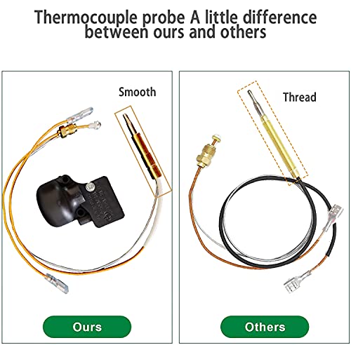 Firdnyohs Patio Gas Heater Dump Switch - Gas Patio Heater Repair Replacement Parts Thermocoupler & Dump Switch Control Safety Kit for Patio Propane Gas Heaters, Garden Outdoor Heaters