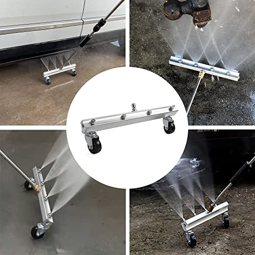 Hourleey Pressure Washer Undercarriage Cleaner, Undercarriage Water Broom with 13 Inch Extension Wand and 45-Degree Angled Wand, 4000 PSI