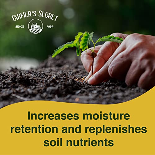 Farmer’s Secret - Soil Revitalizer - Build a Plant-Friendly Foundation - Increase Soil Moisture Retention, Nutrient Availability - 32 Ounces (32oz)