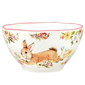 certified international easter garden deep bowl, 96 ounces, multicolored