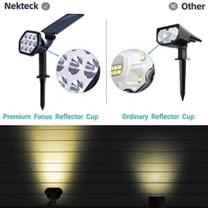 Nekteck Solar Lights Outdoor,10 LED Landscape Spotlights Solar Powered Wall Lights 2-in-1 Wireless Adjustable Security Decoration Lighting for Yard Garden Walkway Porch Pool Driveway