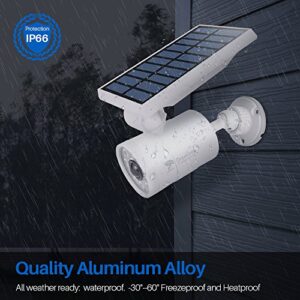 Solar Motion Sensor Light Outdoor Aluminum 1400-Lumens 9W LED(130W Equi.), No Power Required Solar Flood Security Spot Lights for Camp Driveway Patio Path Garden, 100-Week Protection for 100% Free