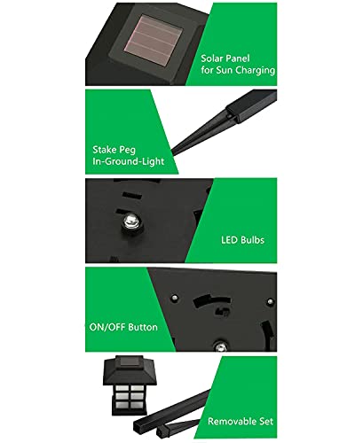 NEWOTE Outdoor Solar Pathway Lights Waterproof 2-Packs Outside LED Decorative Lights Landscape Lighting for Yard Patio Driveway Garden (RGB)