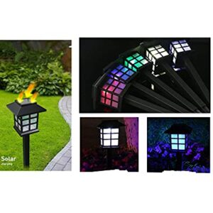 NEWOTE Outdoor Solar Pathway Lights Waterproof 2-Packs Outside LED Decorative Lights Landscape Lighting for Yard Patio Driveway Garden (RGB)