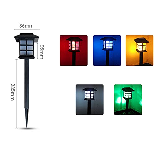 NEWOTE Outdoor Solar Pathway Lights Waterproof 2-Packs Outside LED Decorative Lights Landscape Lighting for Yard Patio Driveway Garden (RGB)