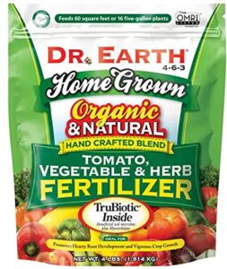 dr. earth organic 5 tomato, vegetable & herb fertilizer poly bag