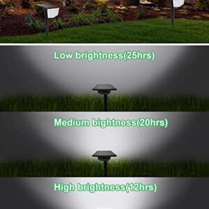 COCOMOX Solar Spot Lights Outdoor, 700 Lumens Solar Lights Outdoor Waterproof, IP67 Solar Powered Garden Lights Landscape Lighting Dusk-to-Dawn 3 Modes Spotlight for Yard Driveway Flag 2 Pack White